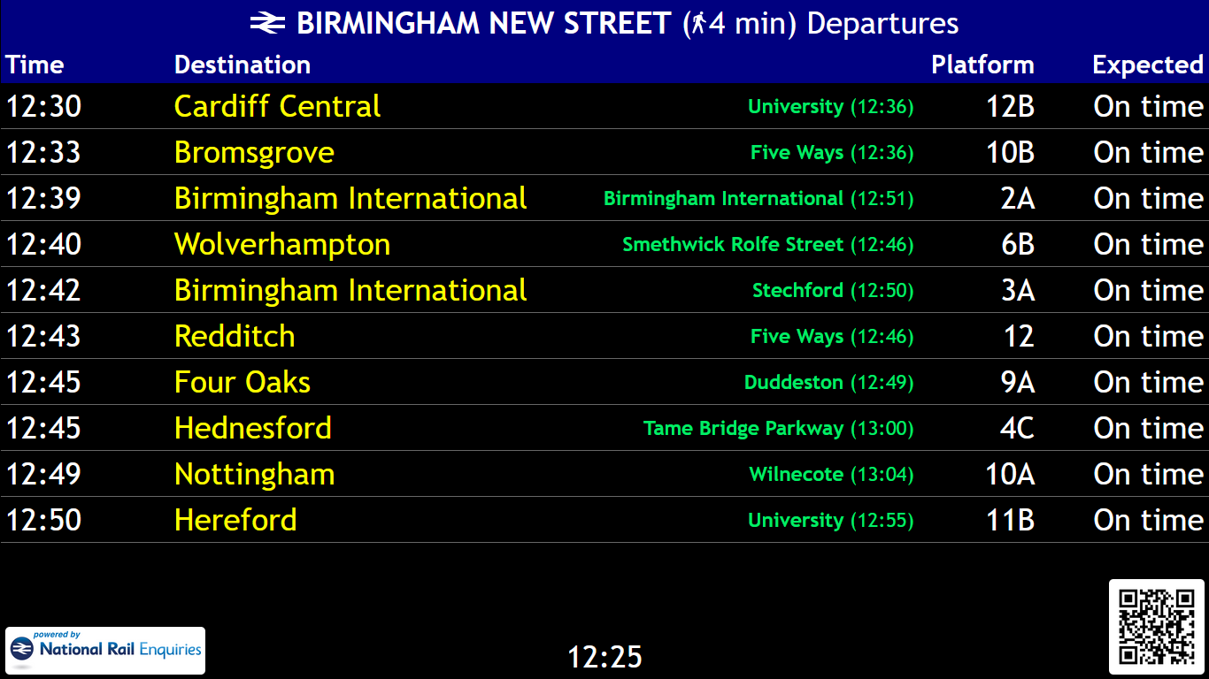 UK Train Departure Board Generator UK Train Departure Board Generator